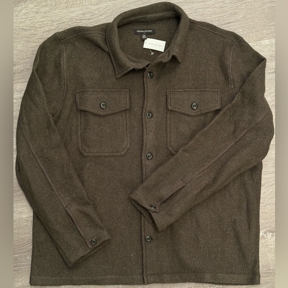 Banana Republic Factory | Jackets & Coats | Olive Green Mens Shacket ...